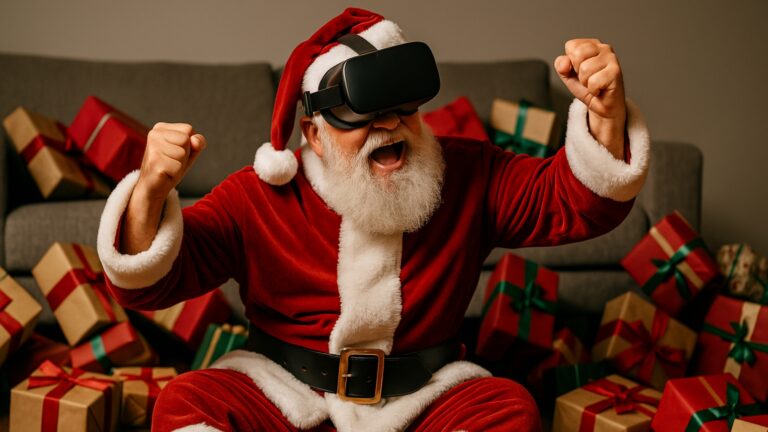 📸 Free Muscular Santa Flexing His Arms Stock Image for Download